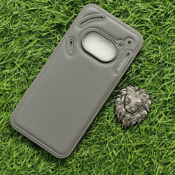 Nothing Phone 2a Premium Puffer Leather Finish Back Cover With Metal ...