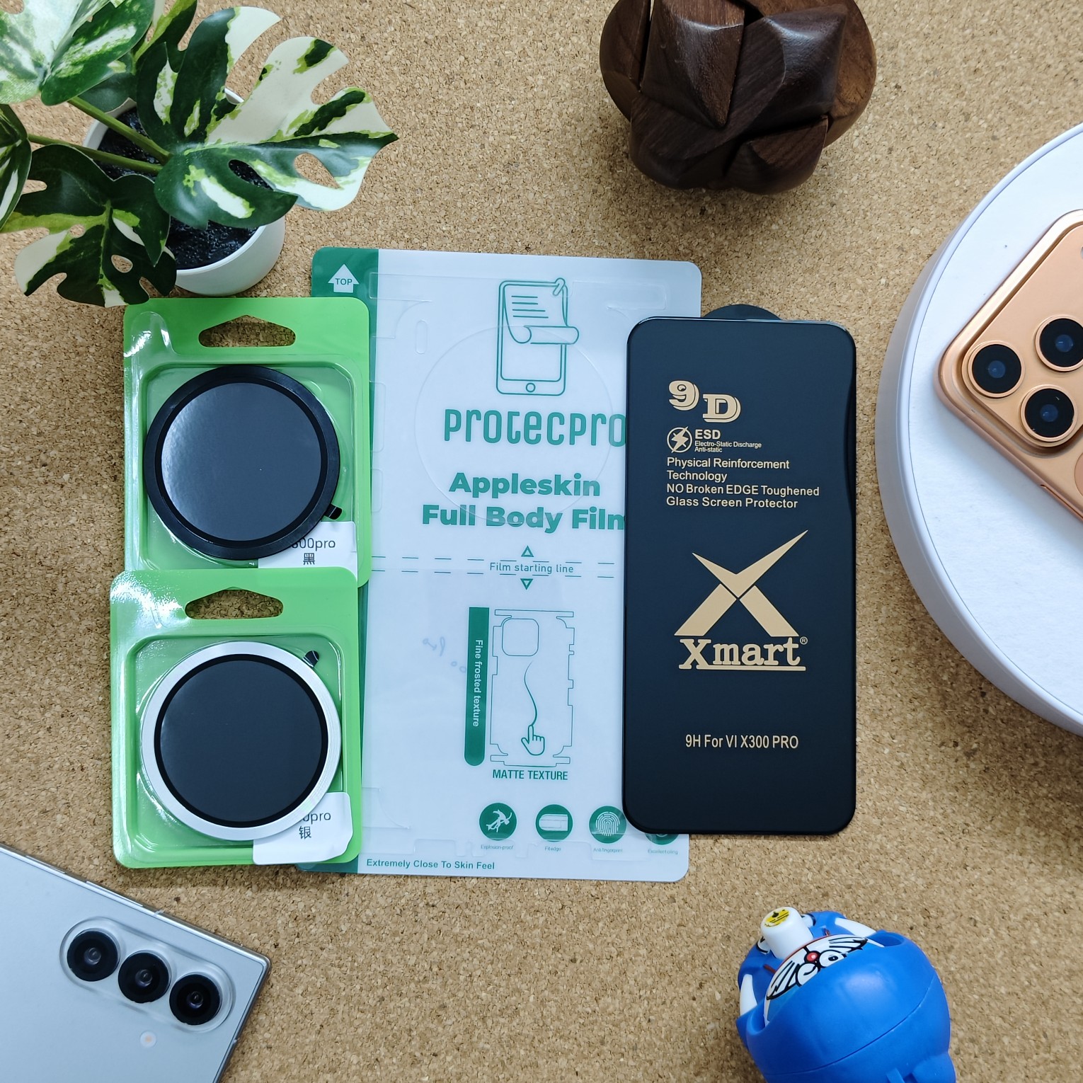 Vivo X300 Pro Camera Lens Protector & Back Lamination & Tempered Glass ...