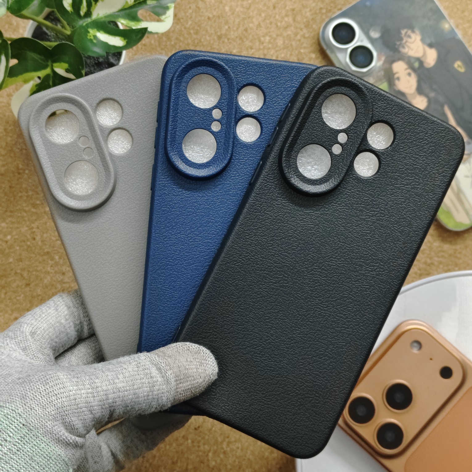 Vivo X200 FE Silicon Textured Leather Back Cover With Cloth Inside – BT ...