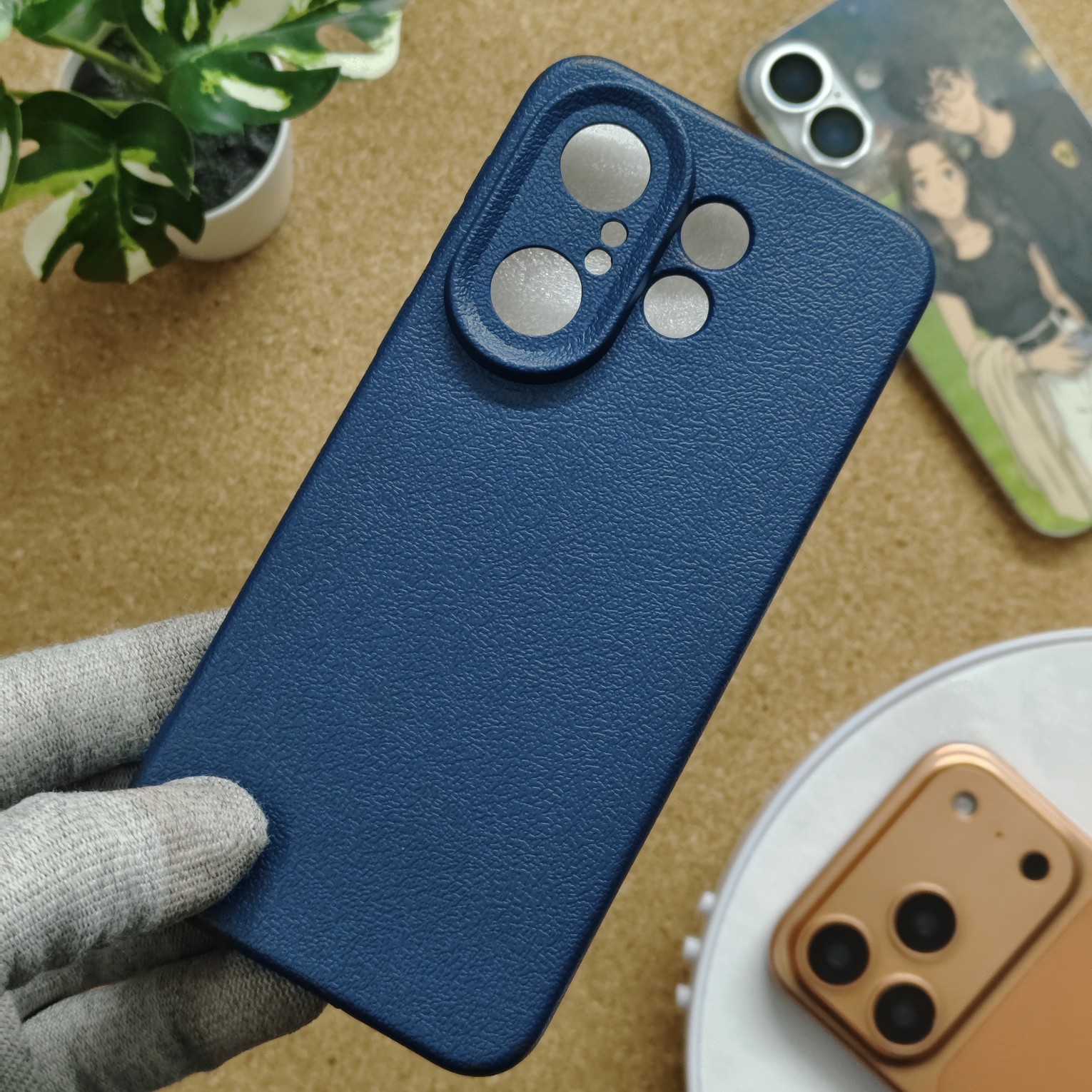 Vivo X200 FE Silicon Textured Leather Back Cover With Cloth Inside – BT ...