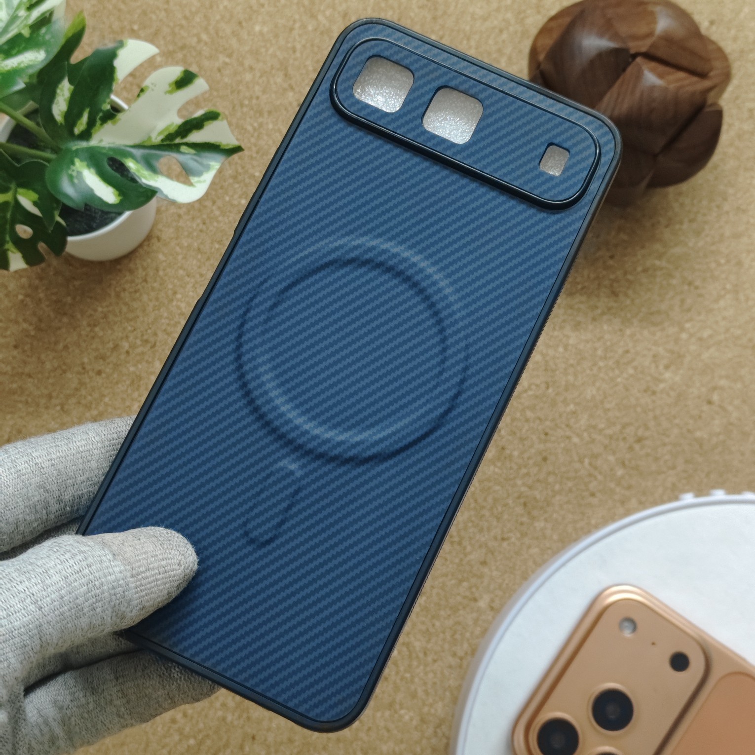 Tecno Sparks Go Premium Carbon Design Magsafe Back Cover – BT Limited ...