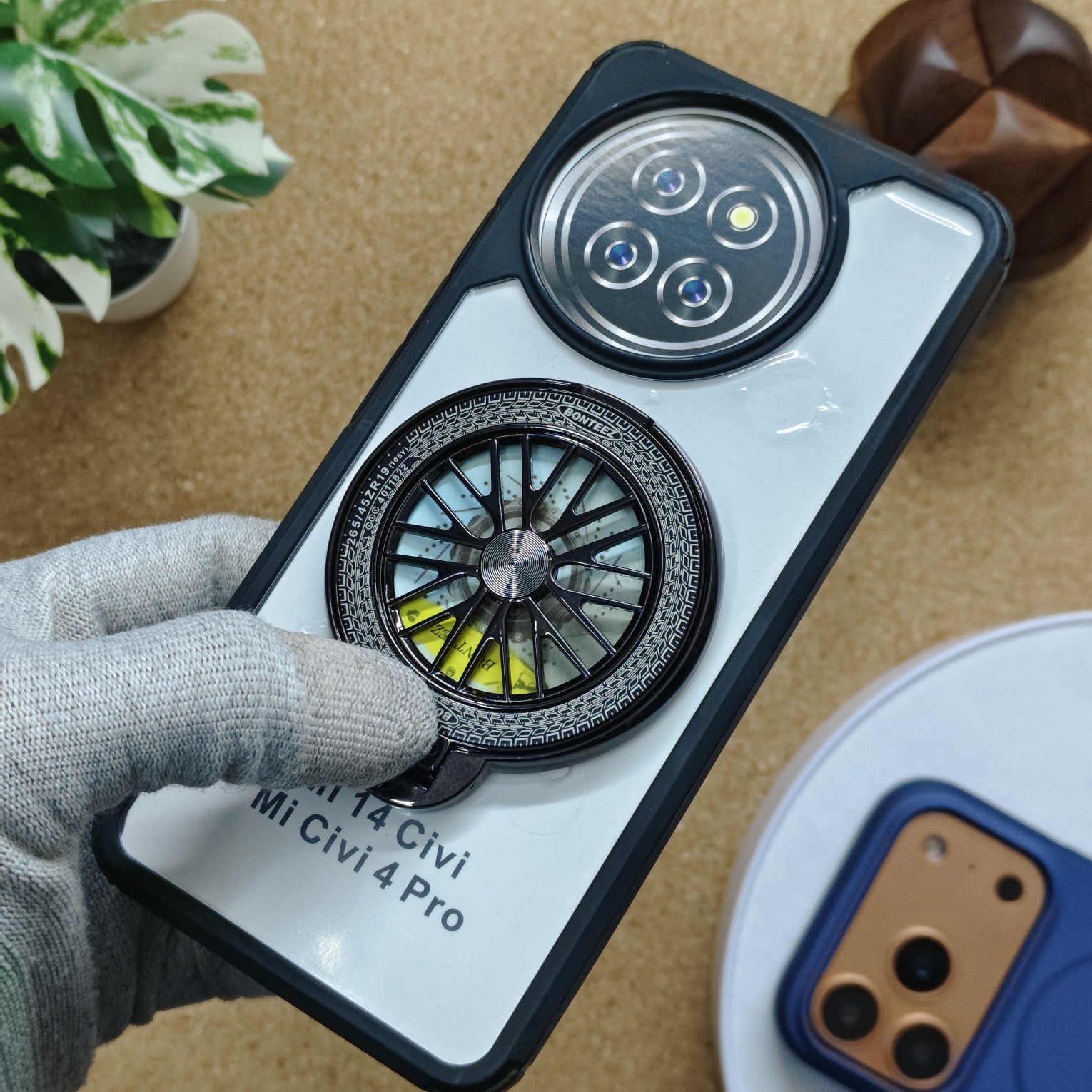 Xiaomi 14 Civi Premium Transparent Doyers Back Cover With Wheel Magsafe ...