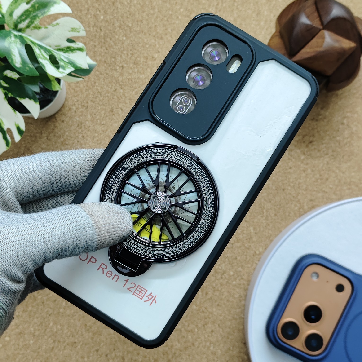 Oppo Reno 12 Premium Transparent Doyers Back Cover With Wheel Magsafe ...