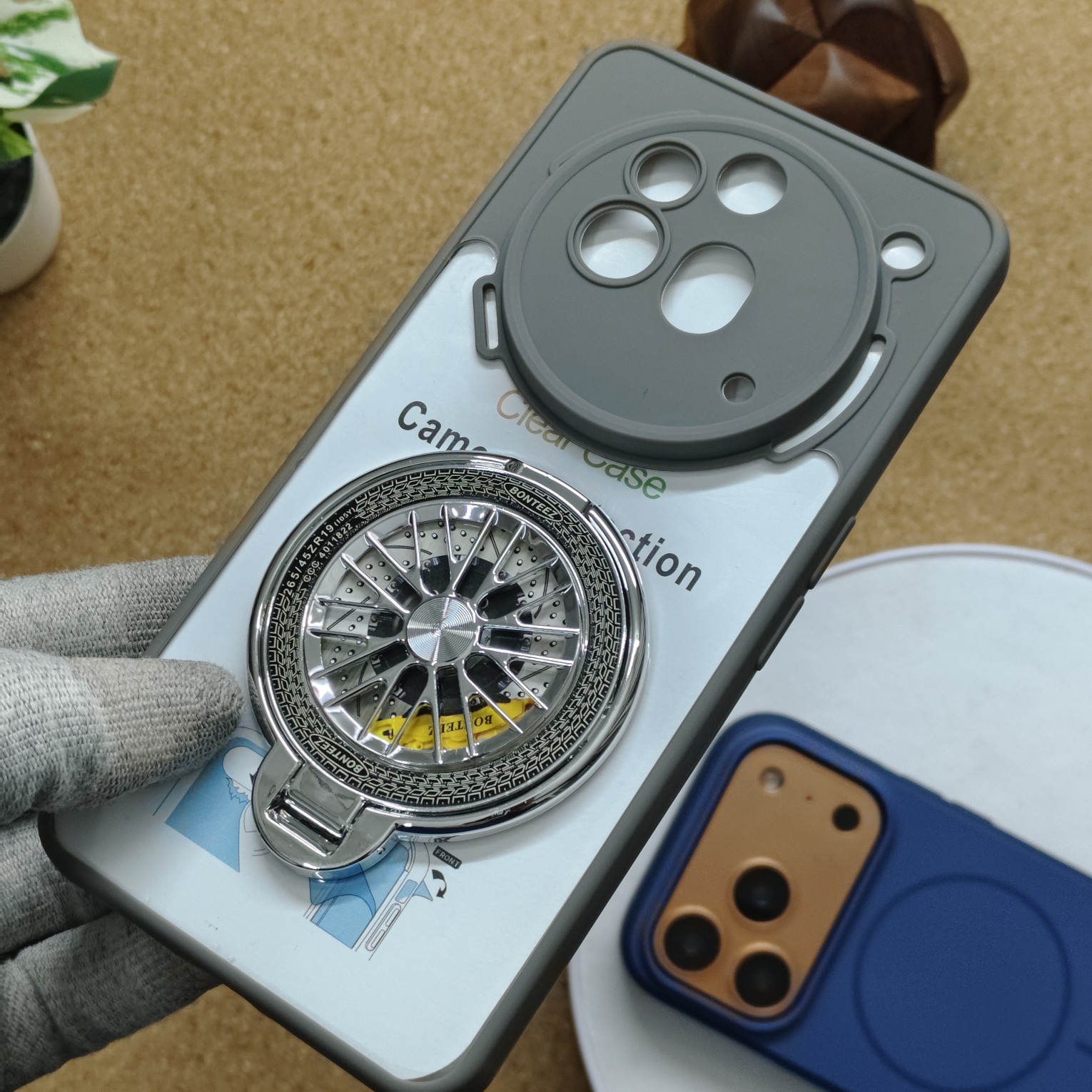 Nothing Phone 3A Pro Transparent Wheel Magsafe Stand Back Cover – BT ...