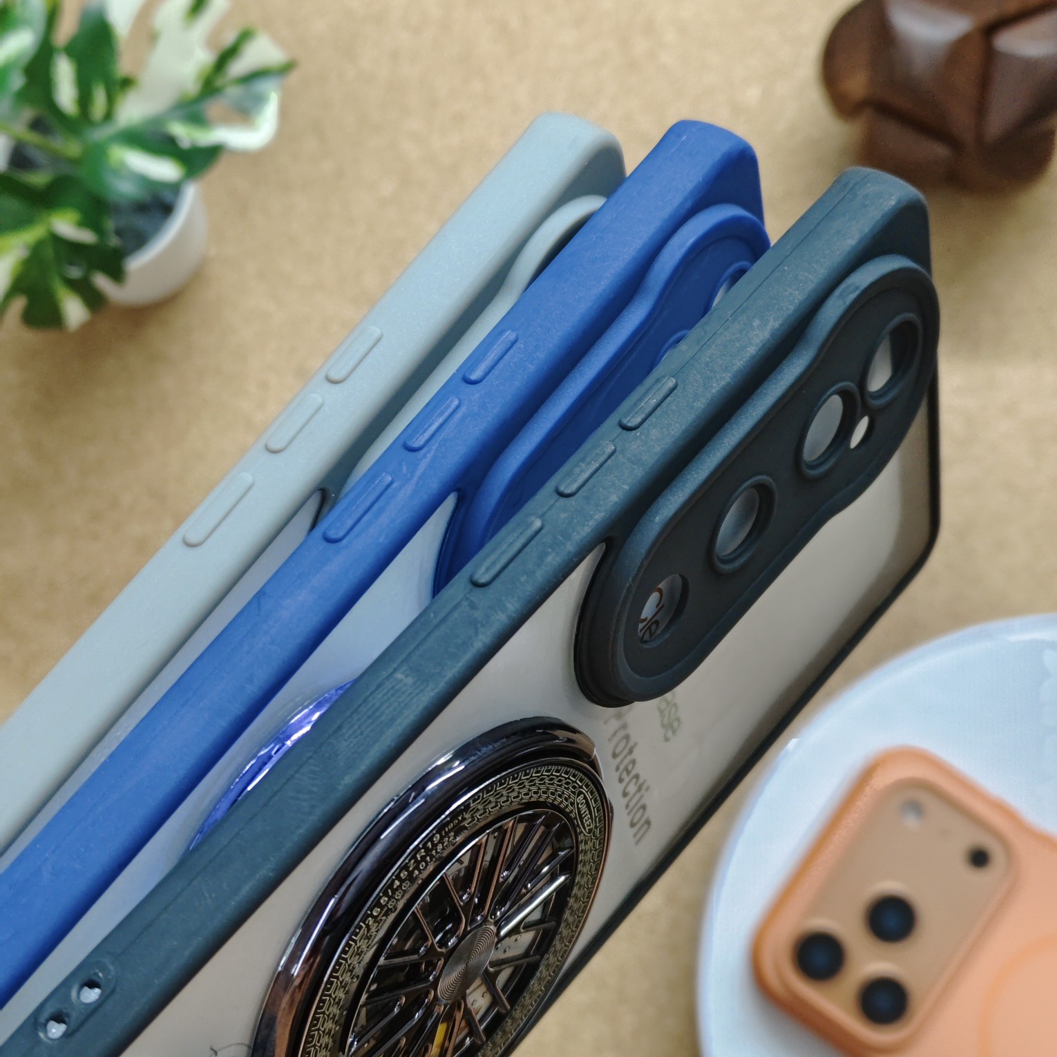 Vivo V40 & V40 Pro & T3 Ultra Transparent Wheel Magsafe Stand Back ...