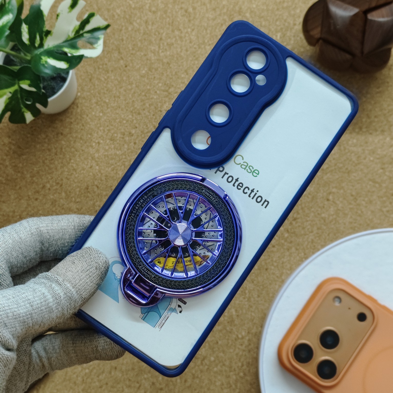 Vivo V40 & V40 Pro & T3 Ultra Transparent Wheel Magsafe Stand Back ...