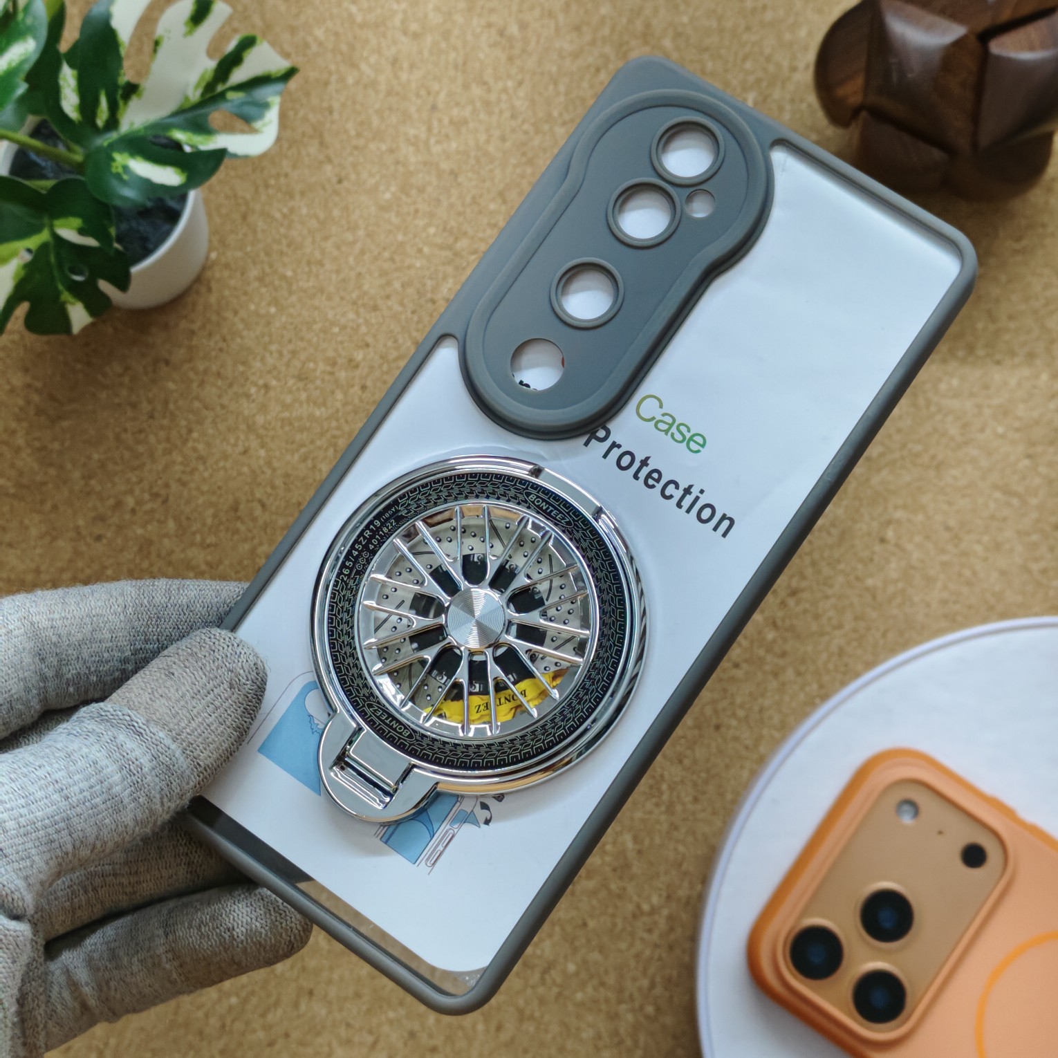 Vivo V40 & V40 Pro & T3 Ultra Transparent Wheel Magsafe Stand Back ...