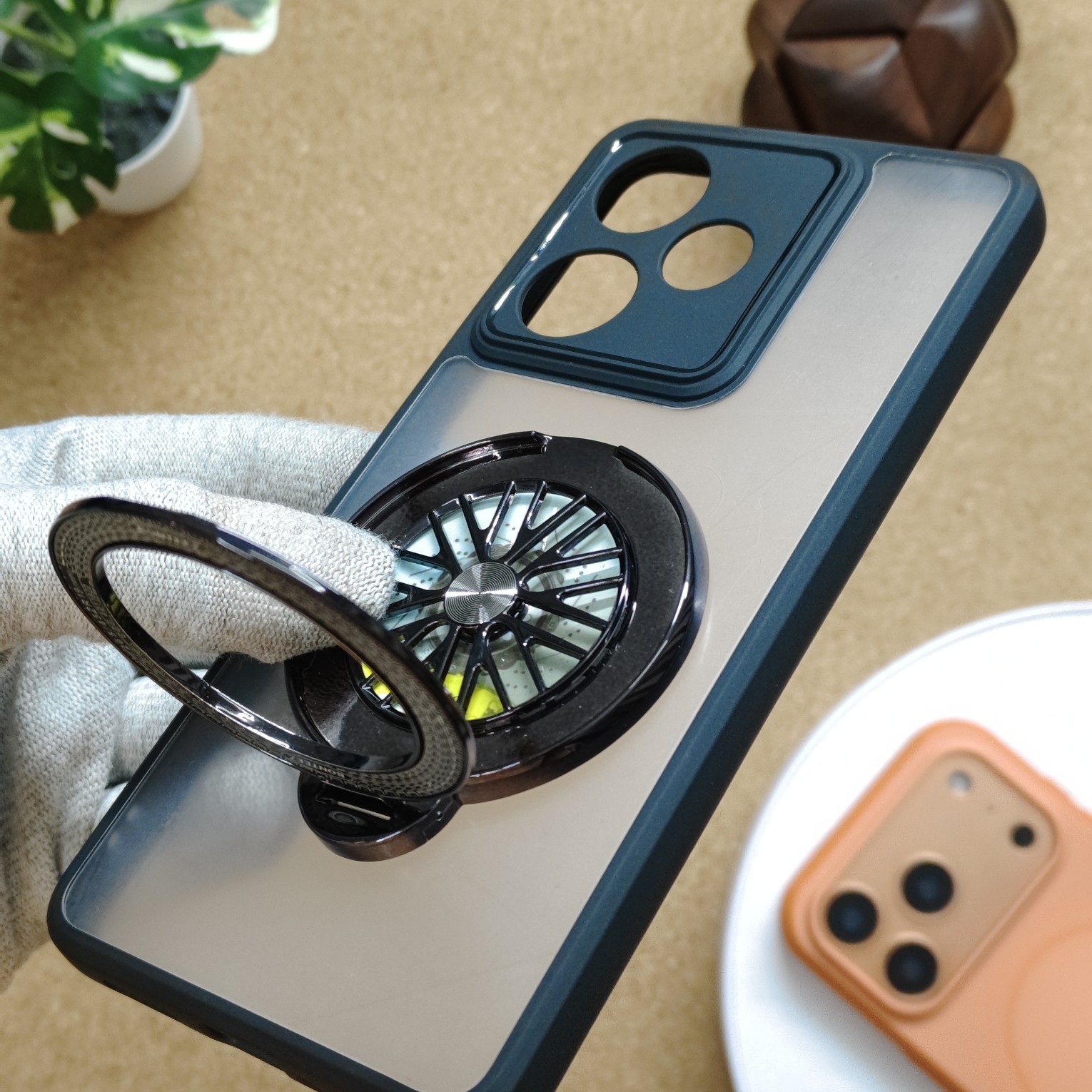 Realme GT 7 & 7T Premium Transparent Doyers Back Cover With Wheel ...