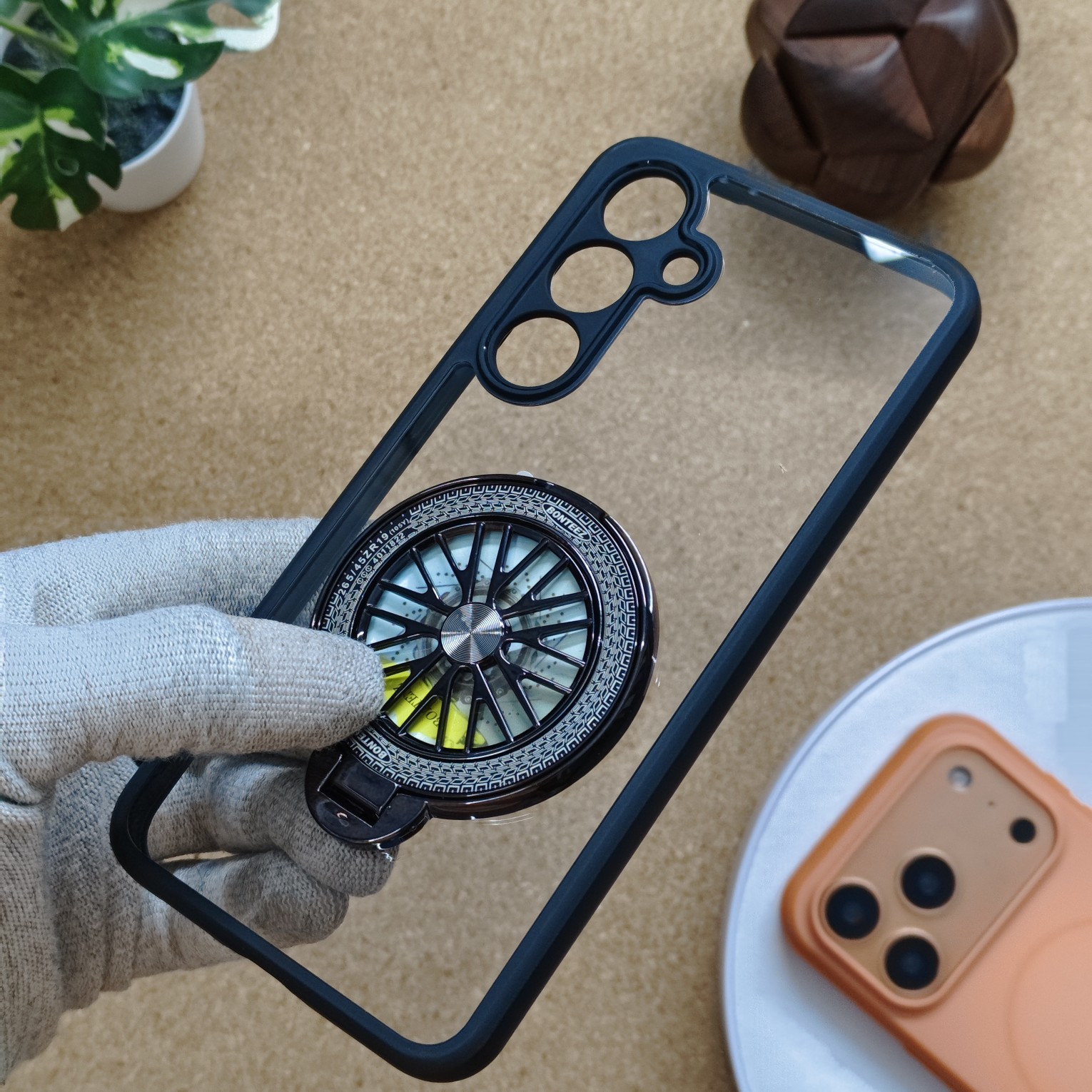 Samsung Galaxy S24 FE Premium Transparent Doyers Back Cover With Wheel ...