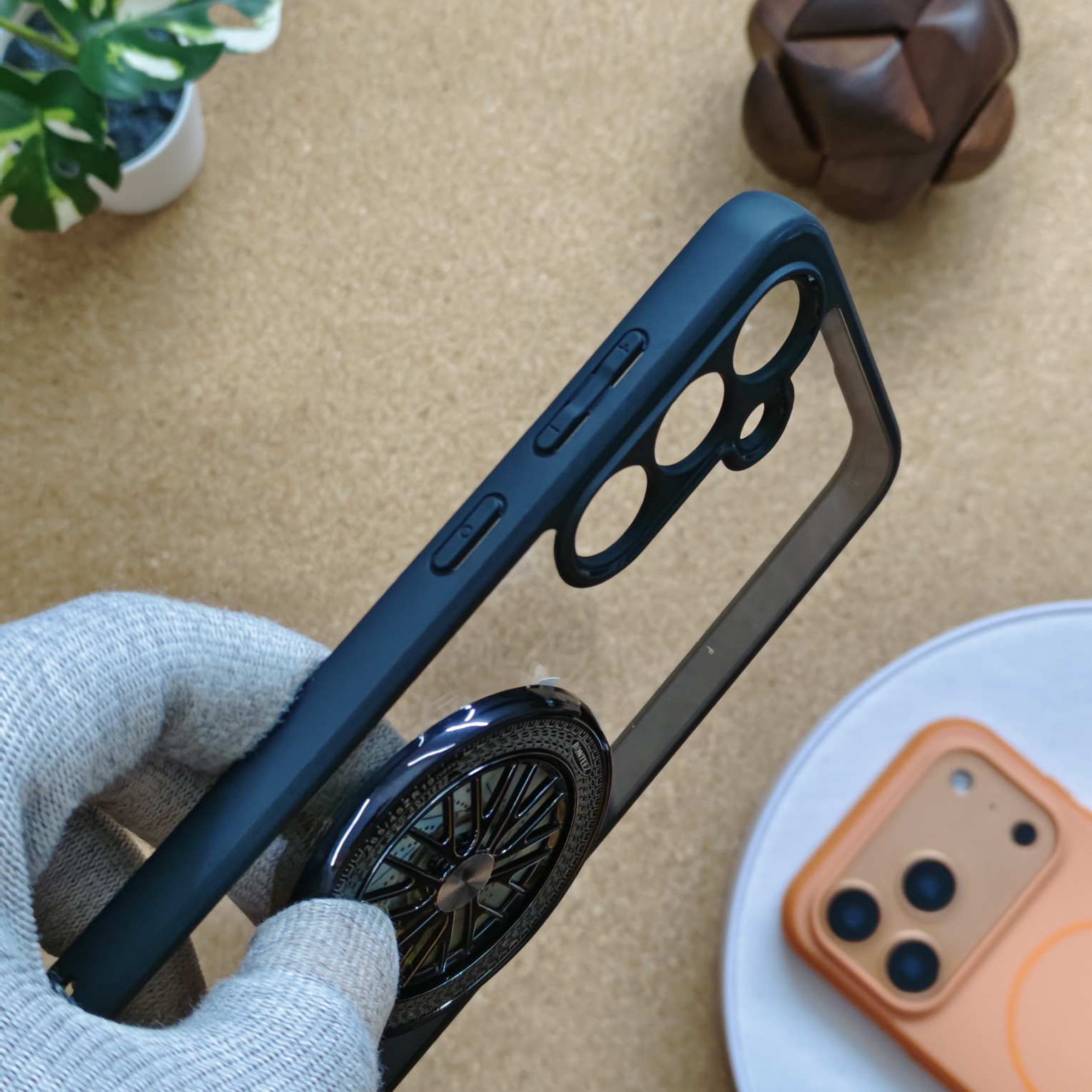 Samsung Galaxy S24 FE Premium Transparent Doyers Back Cover With Wheel ...