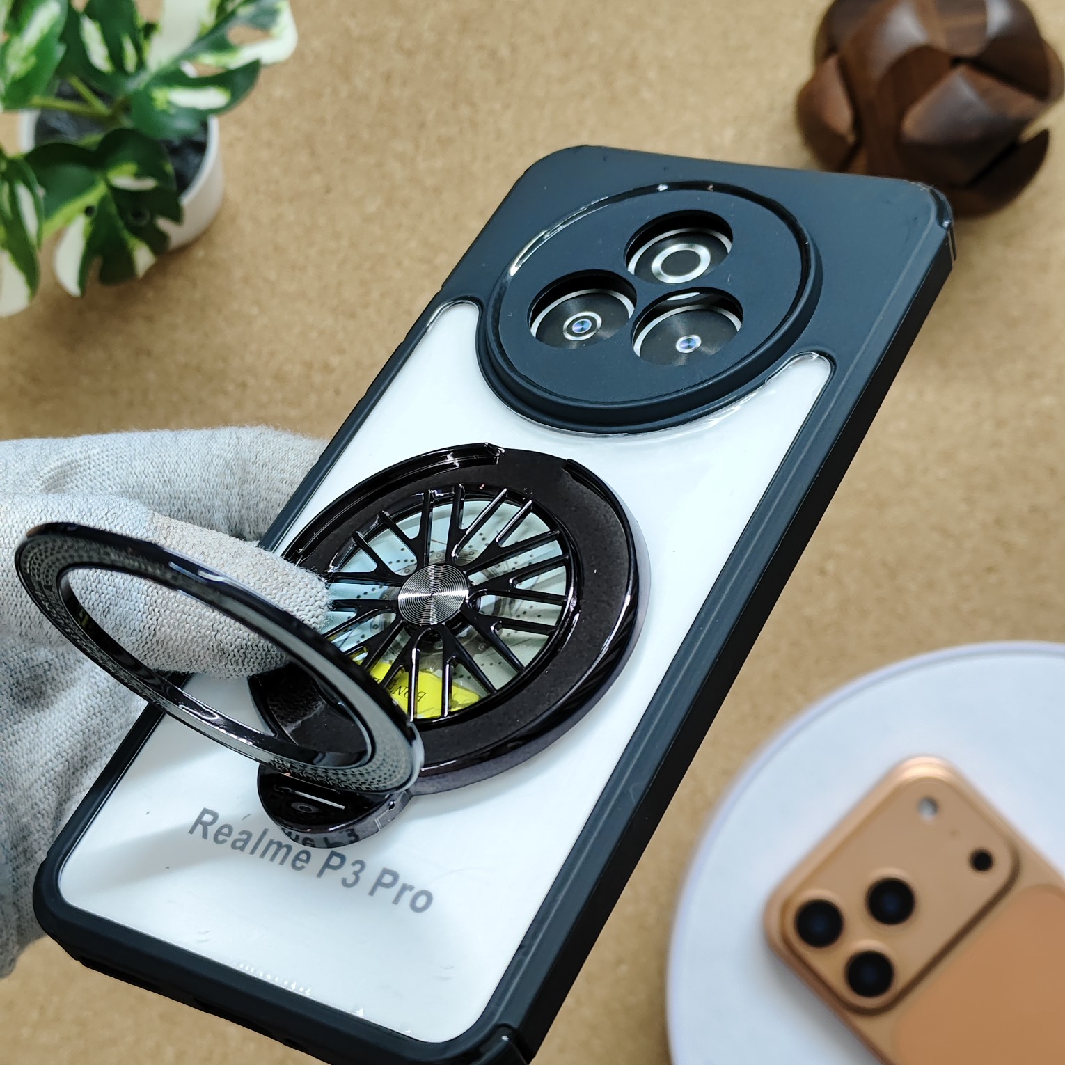 Realme P3 Pro Premium Transparent Doyers Back Cover With Wheel Magsafe ...