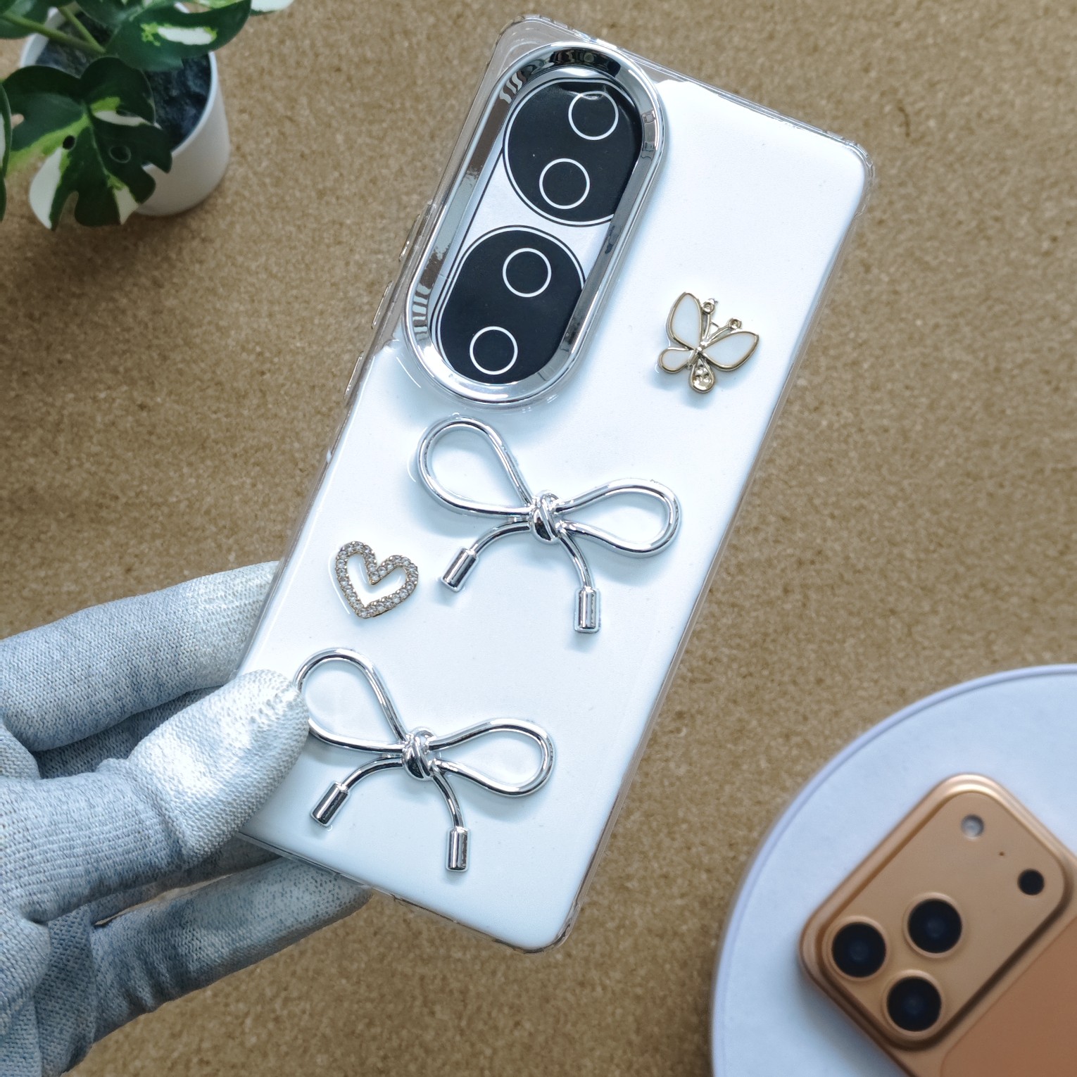 Vivo V40 & V40 Pro & T3 Ultra Premium Girlish 3D White Back Cover With ...