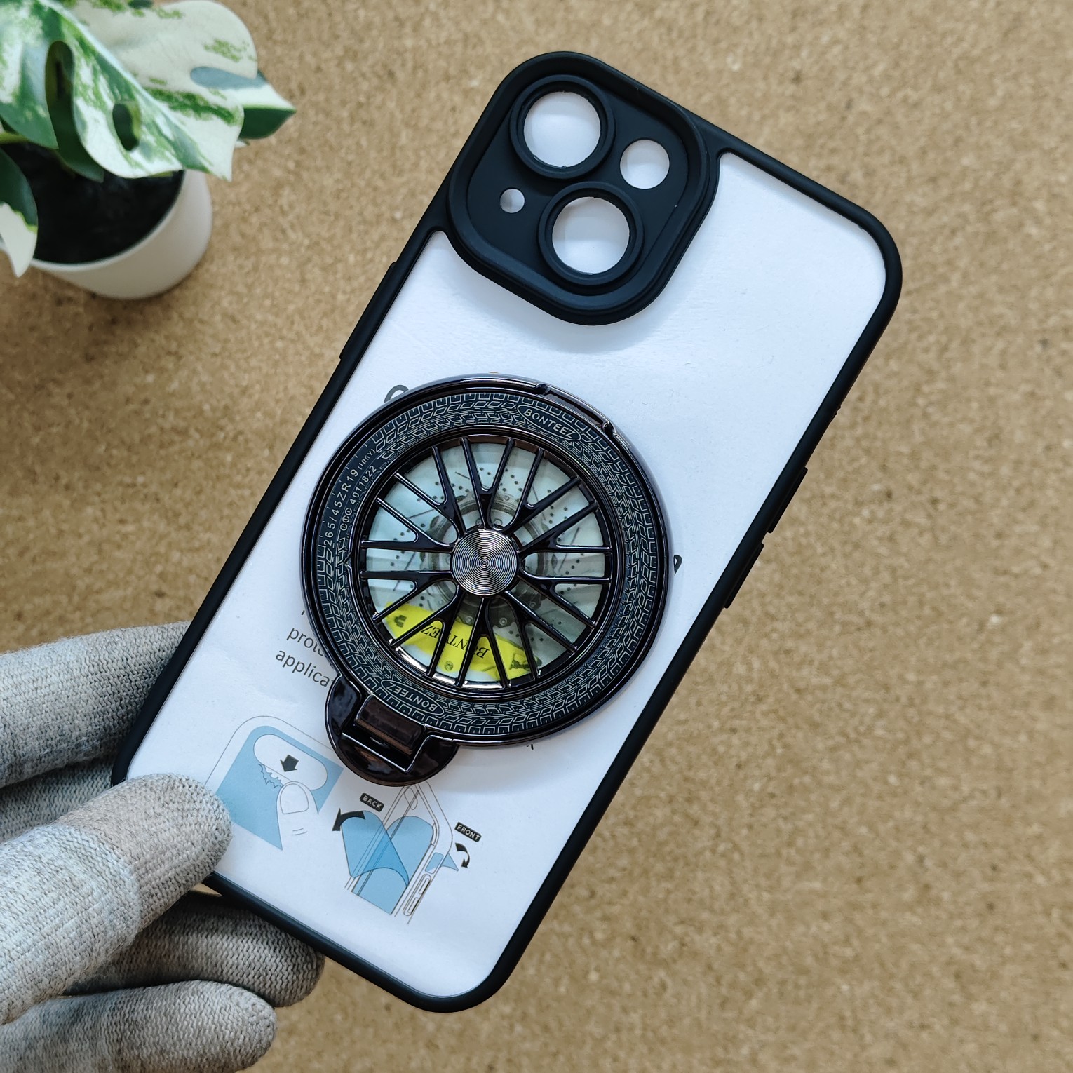 iPhone 14 Transparent Wheel Magsafe Stand Back Cover – BT Limited ...