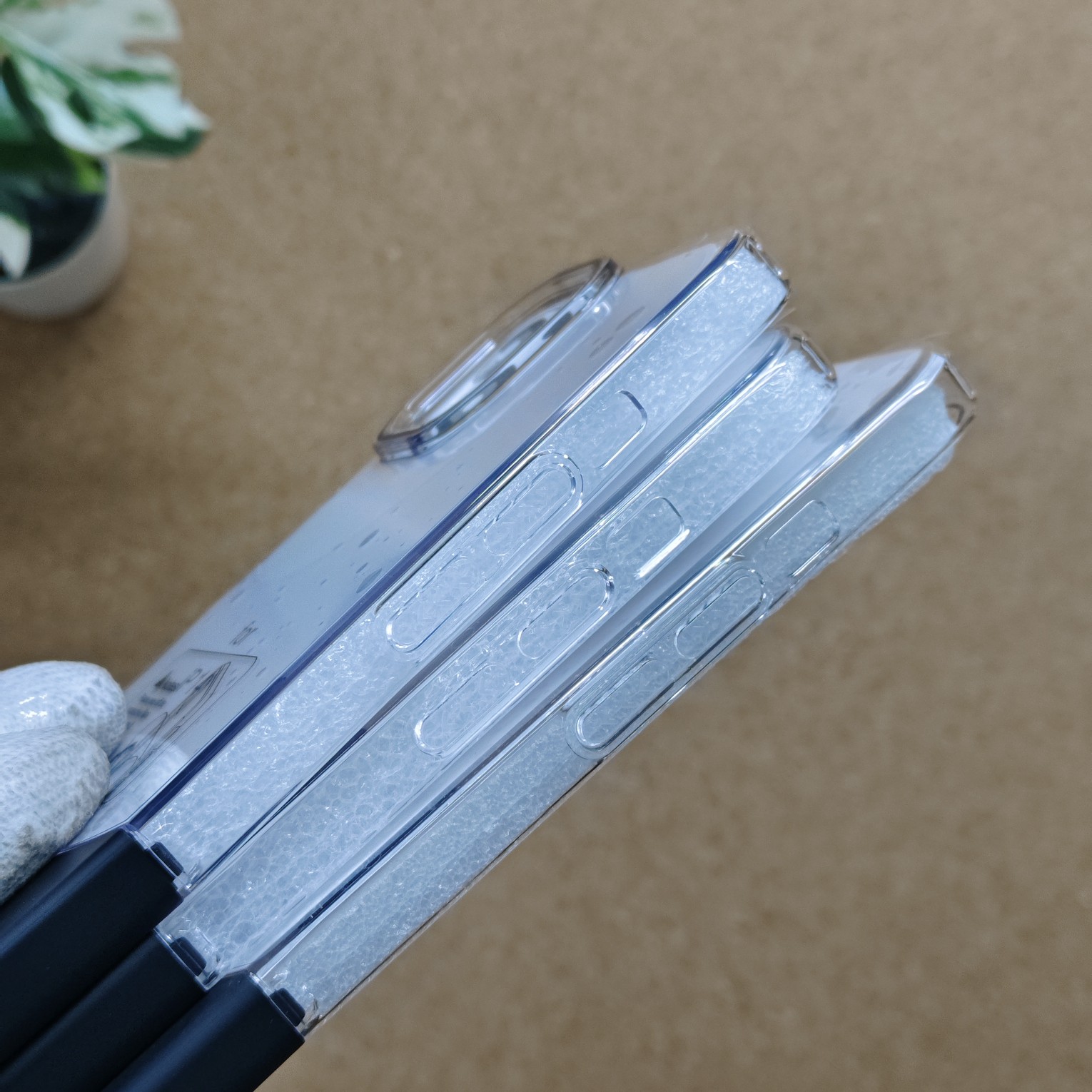 iPhone 13 & 13 Pro & 13 Pro Max Premium Bottom Cut Crystal 2in1 Back ...